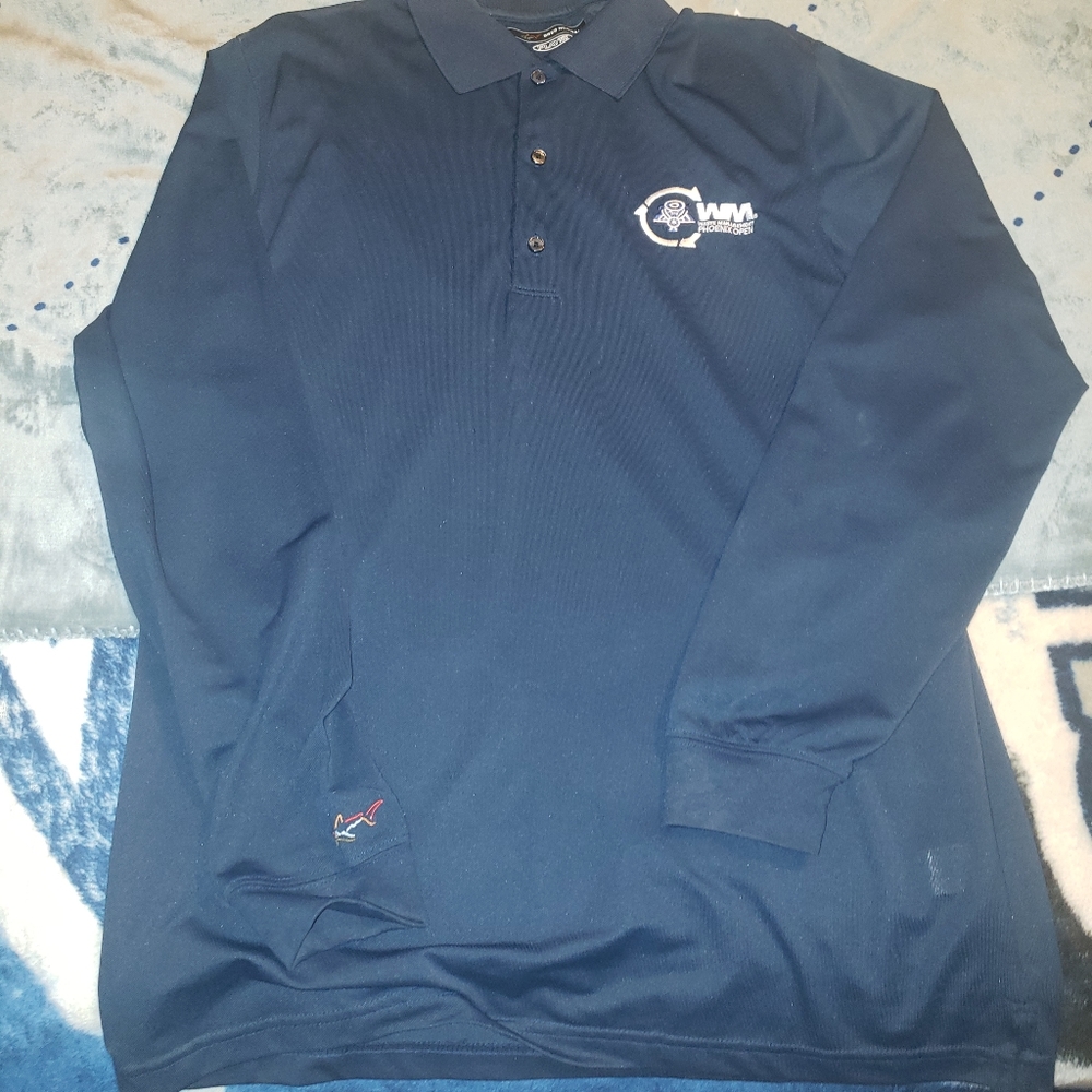 Greg Norman Waste Management Long Sleeve Polo M - Gem